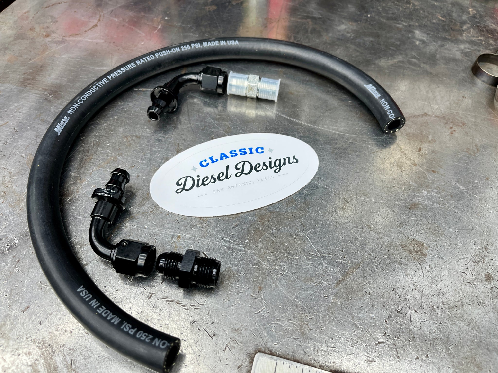 6.9/7.3 IDI Lift Pump to Fuel Filter Feed Line Kit – Classic Diesel Designs