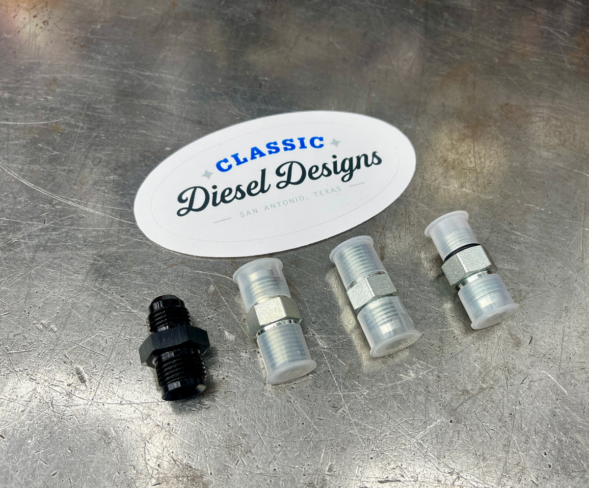 6.9/7.3 IDI 6AN Fuel Line Conversion Fittings – Classic Diesel Designs