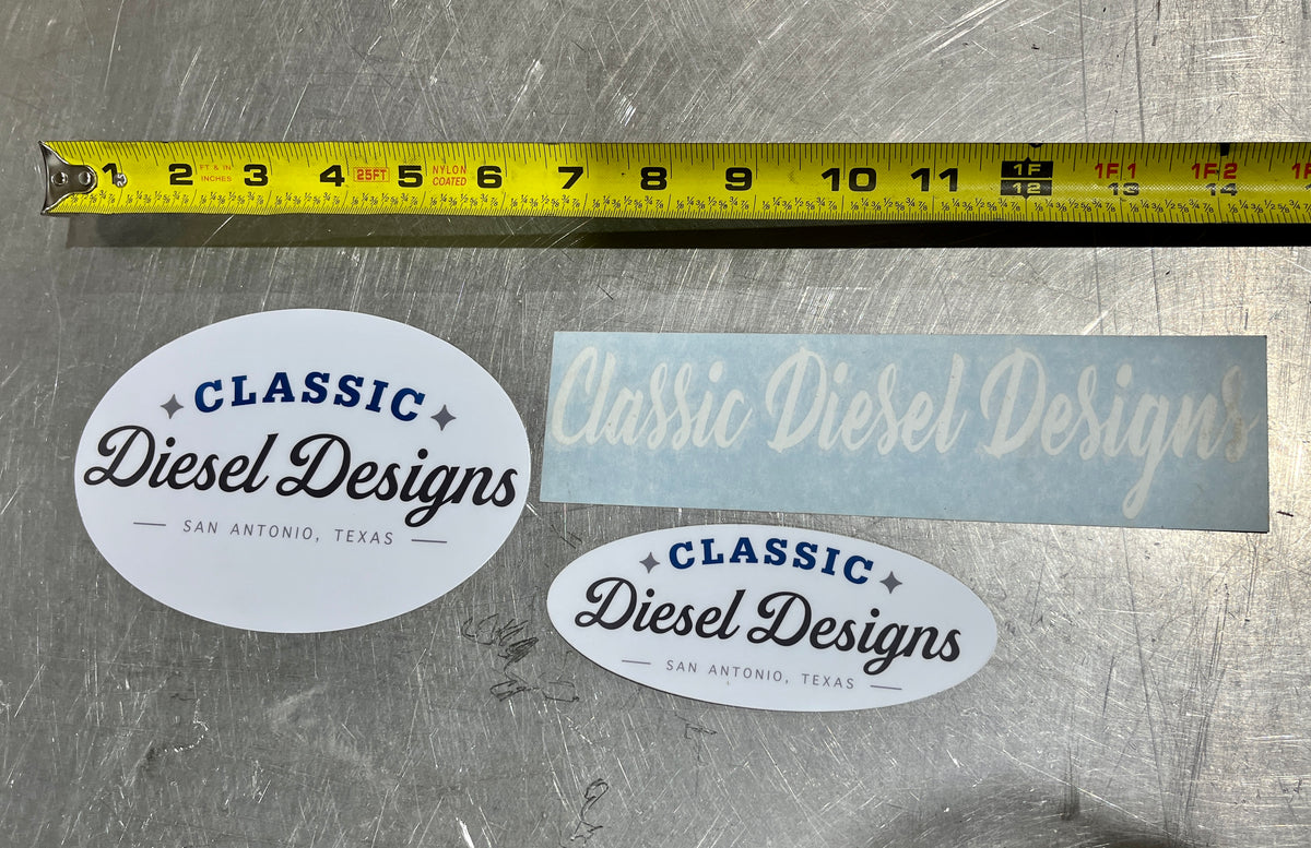 Classic Diesel Designs Small Sticker